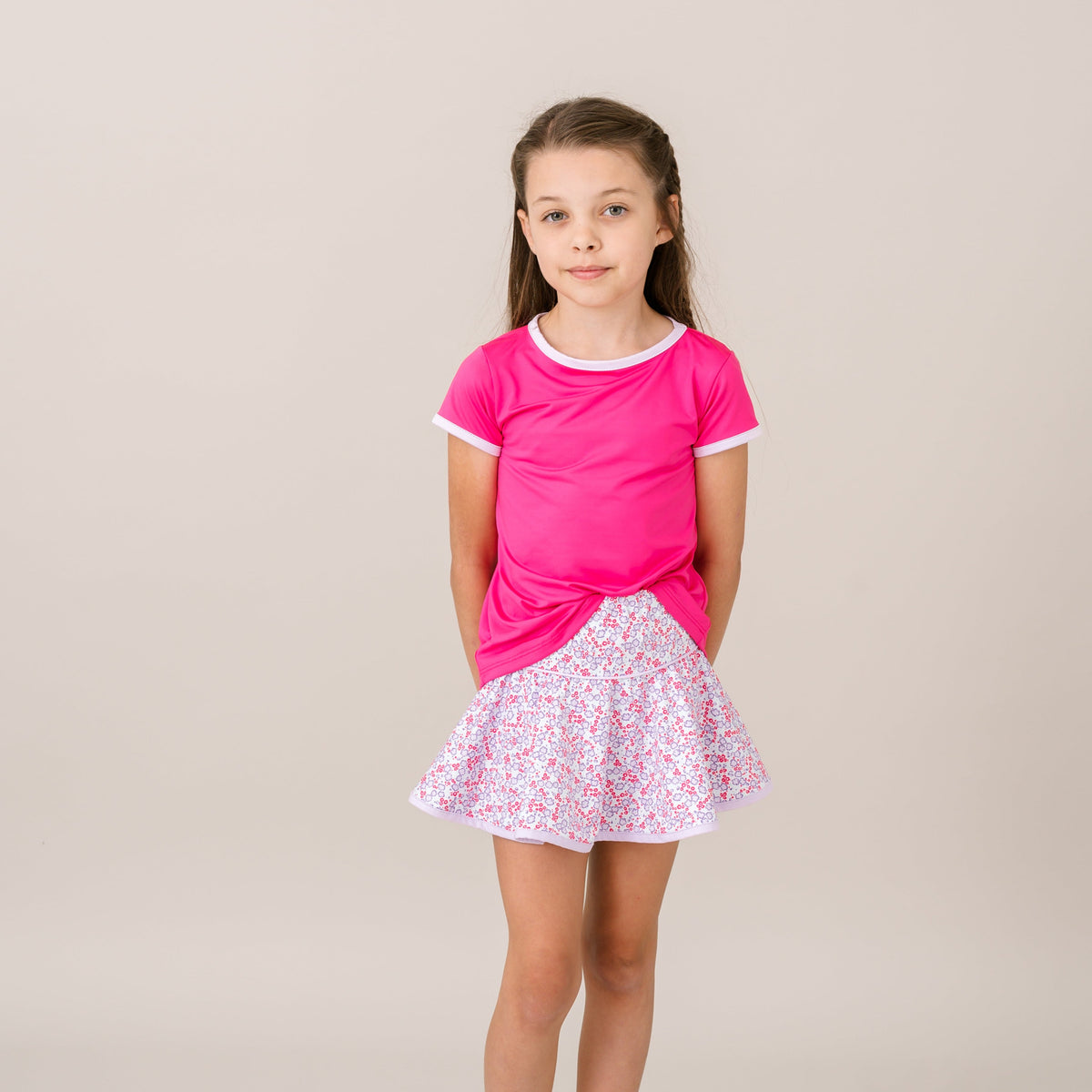 Quinn Skort Flower Power Floral Petal Purple Smock Candy