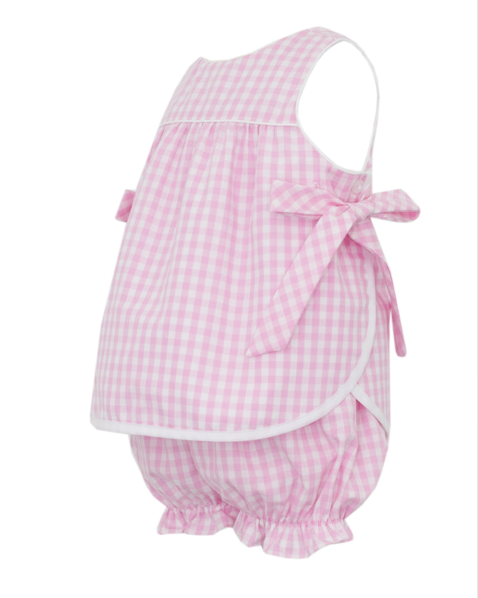 Pink Gingham Bloomer Set W/ Side Bows – Smock Candy