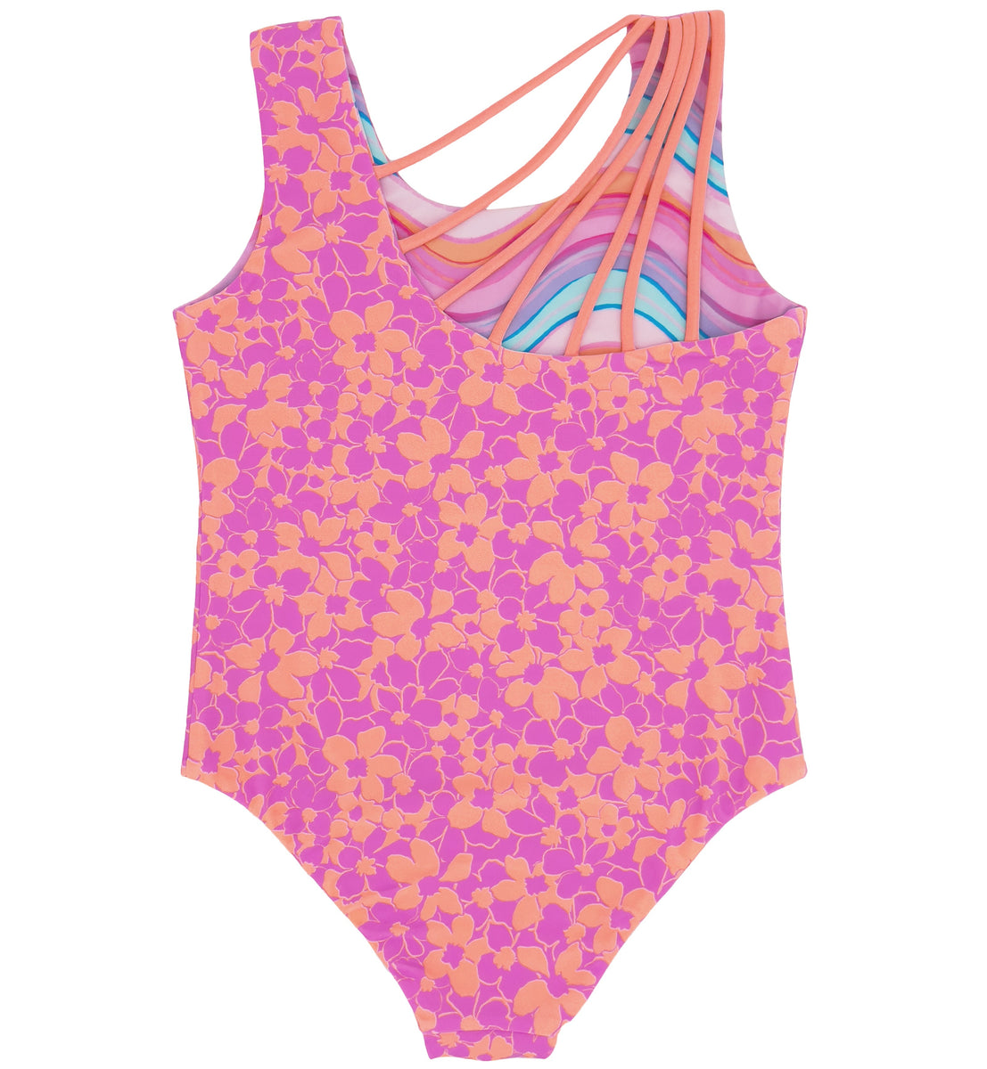 Summer Sun Reversible One-Piece- Flower Power/Sunset Haze – Smock Candy