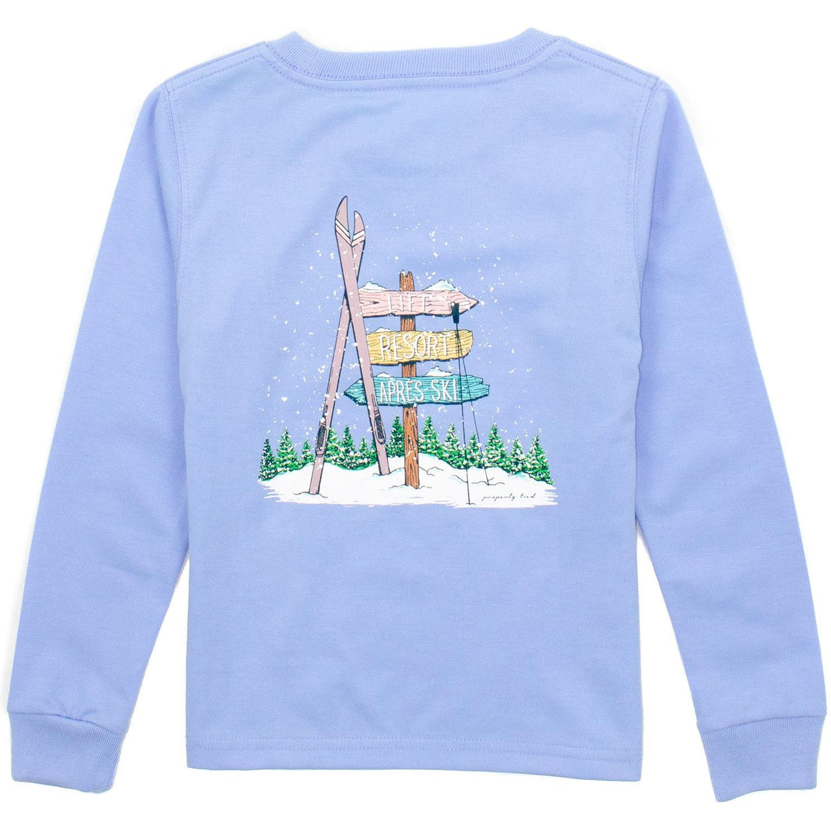 Ski Directions LS- Light Blue – Smock Candy