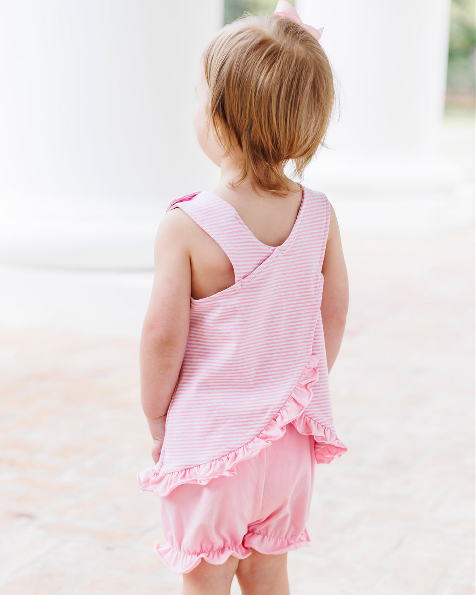 Swing Back Bloomer Set- Light Pink Stripe – Smock Candy