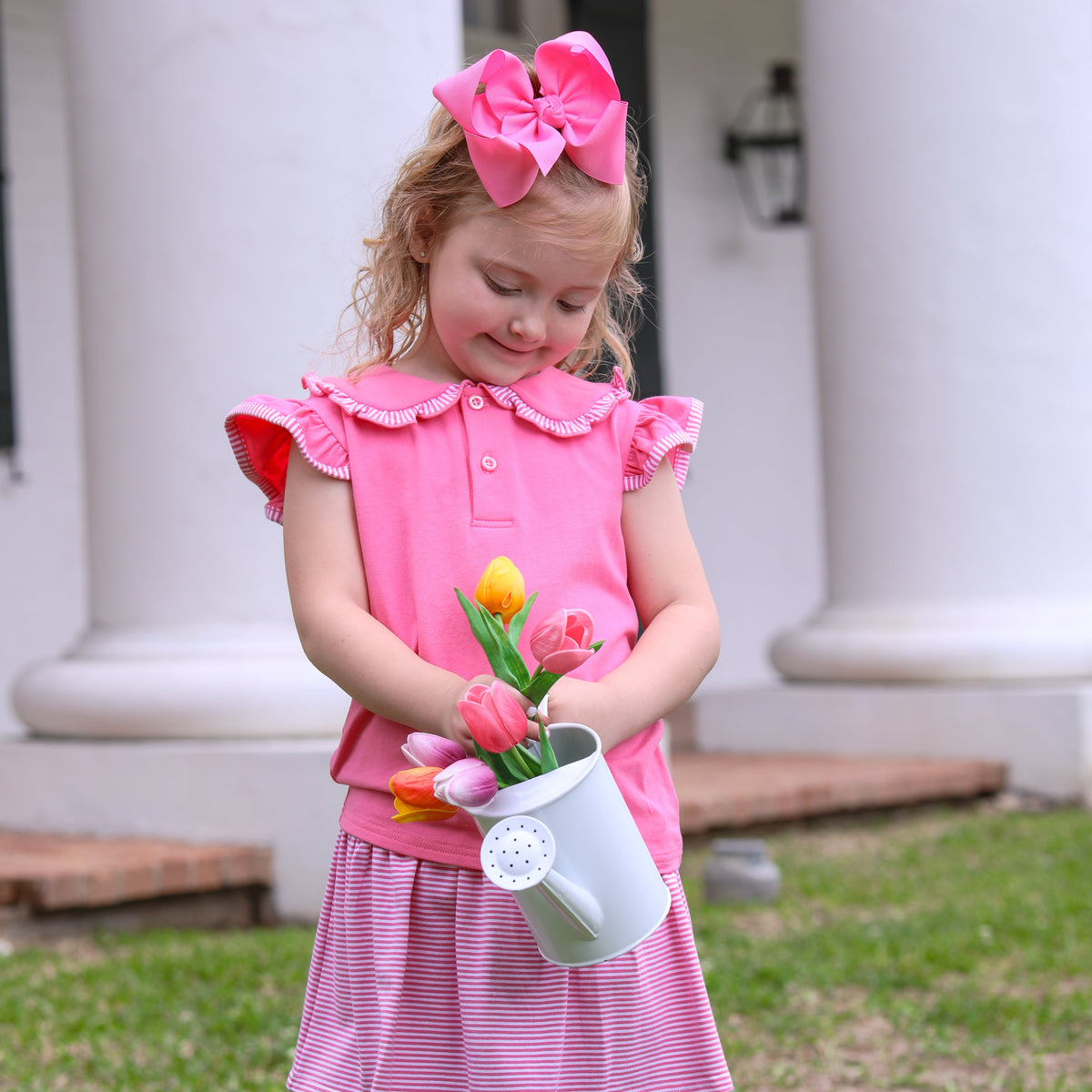 Camilla Skort Set- Pink Stripe – Smock Candy