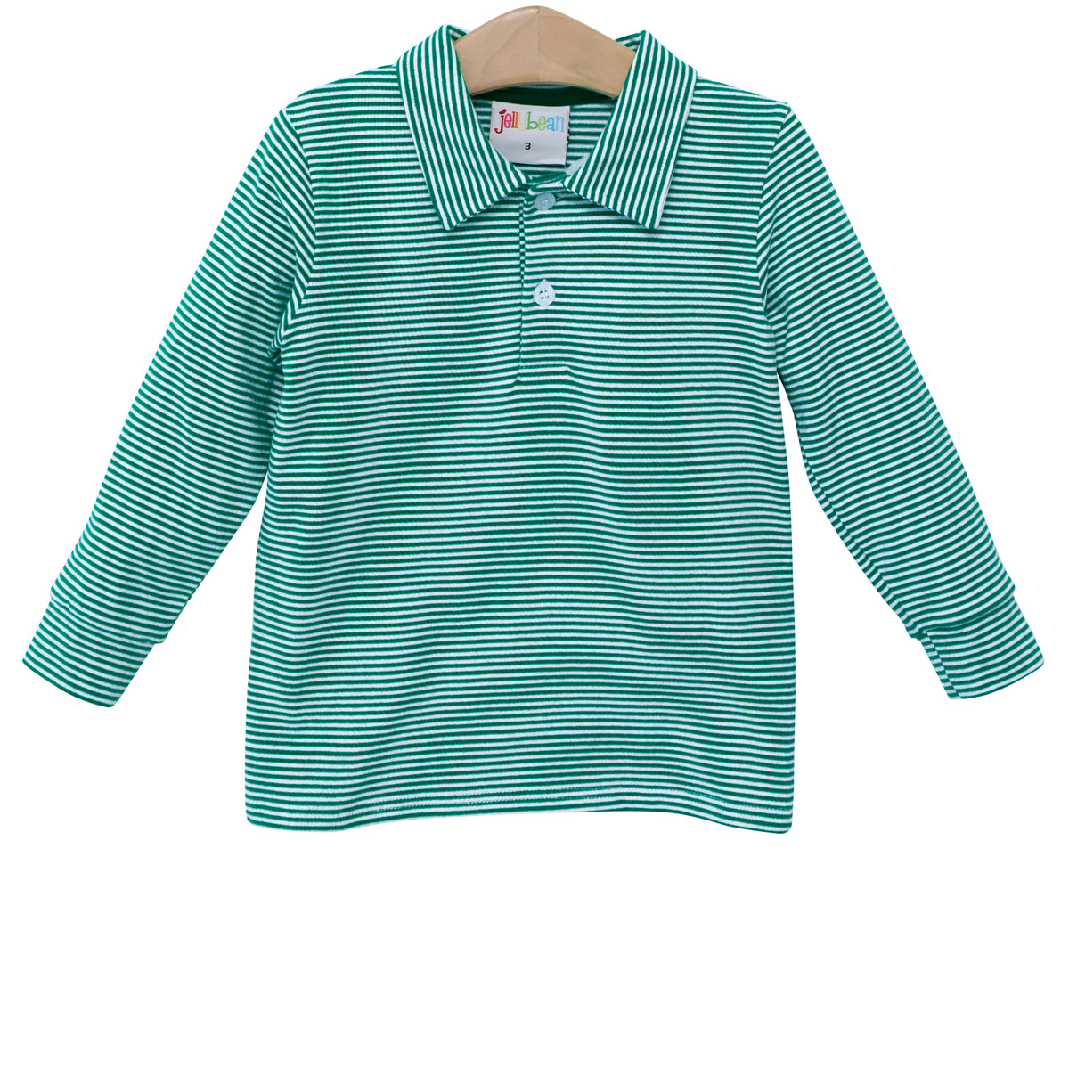 Michael Polo LS- Green Stripe – Smock Candy
