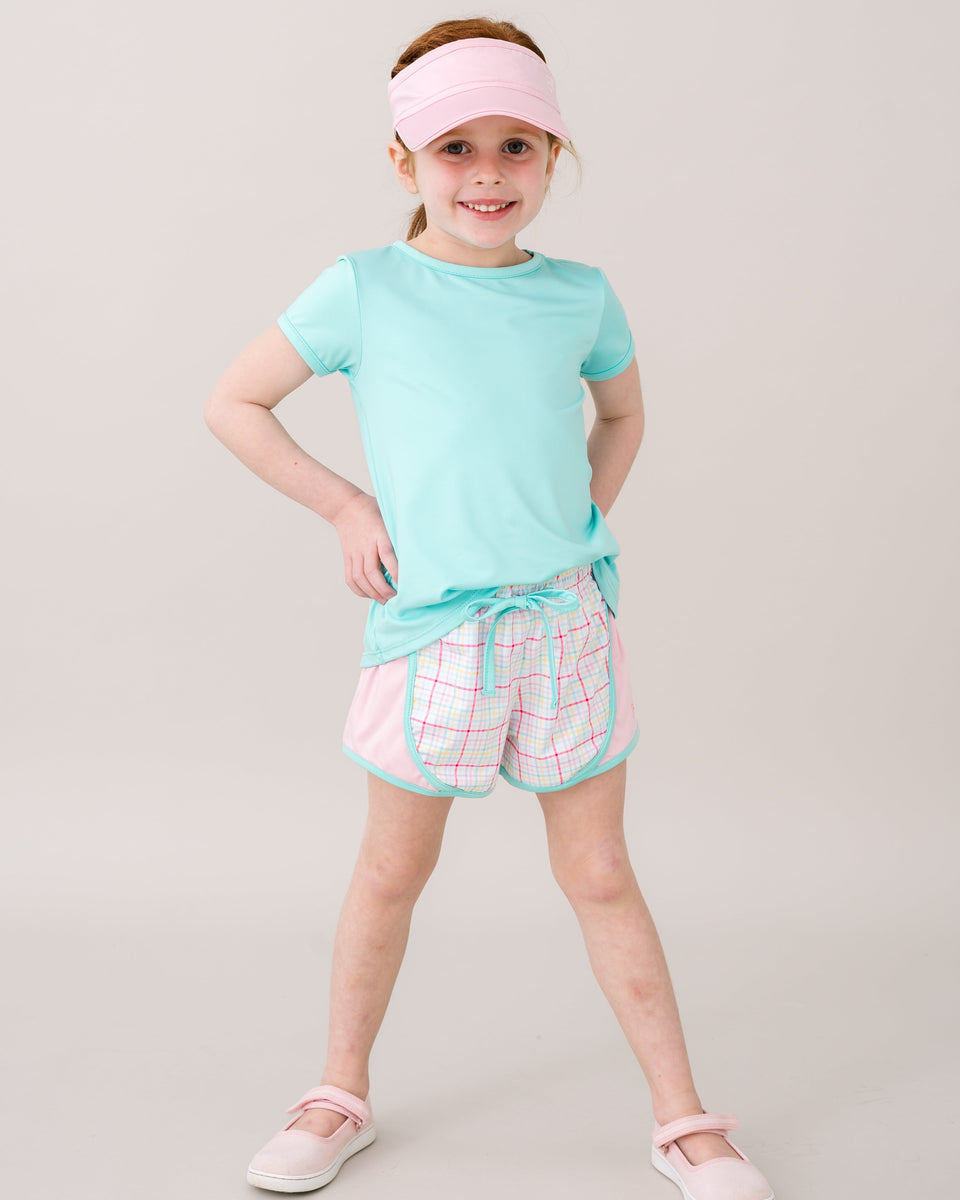 Elise Short- Palm Island Windowpane, Cotton Candy Pink, Totally Turquo ...