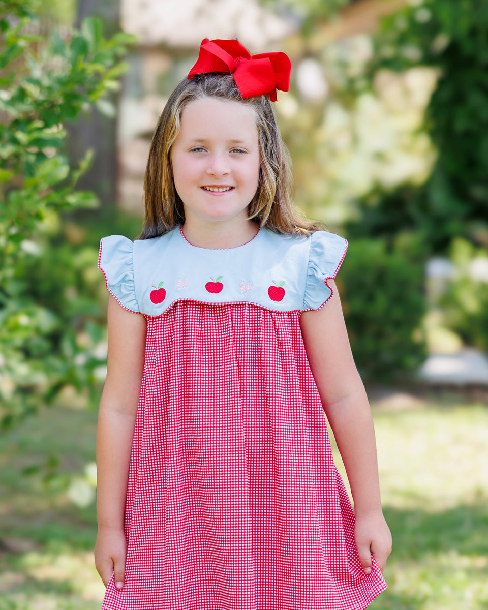 Recess Red-y Scallop Dress – Smock Candy