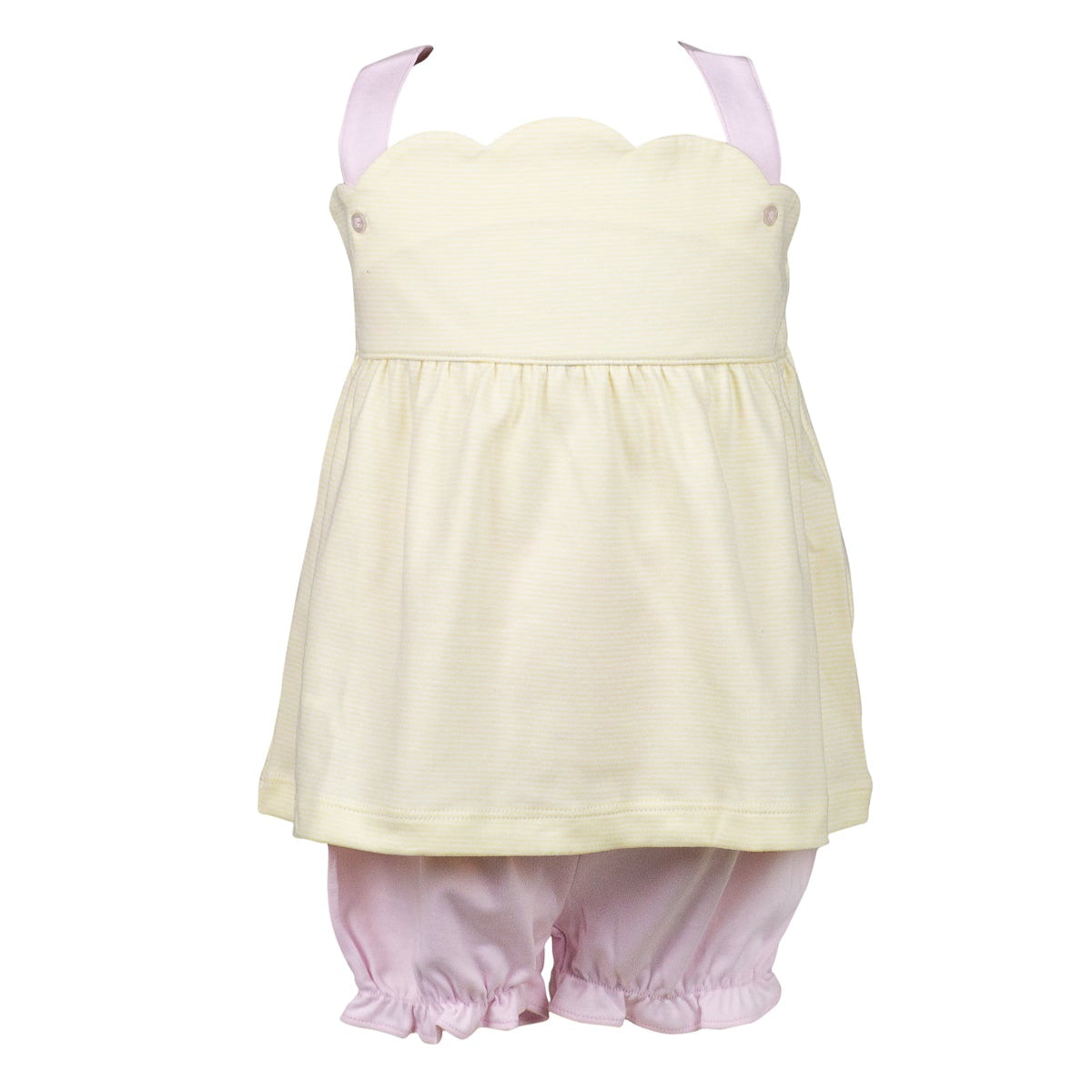 Yellow Striped Bloomer Set – Smock Candy