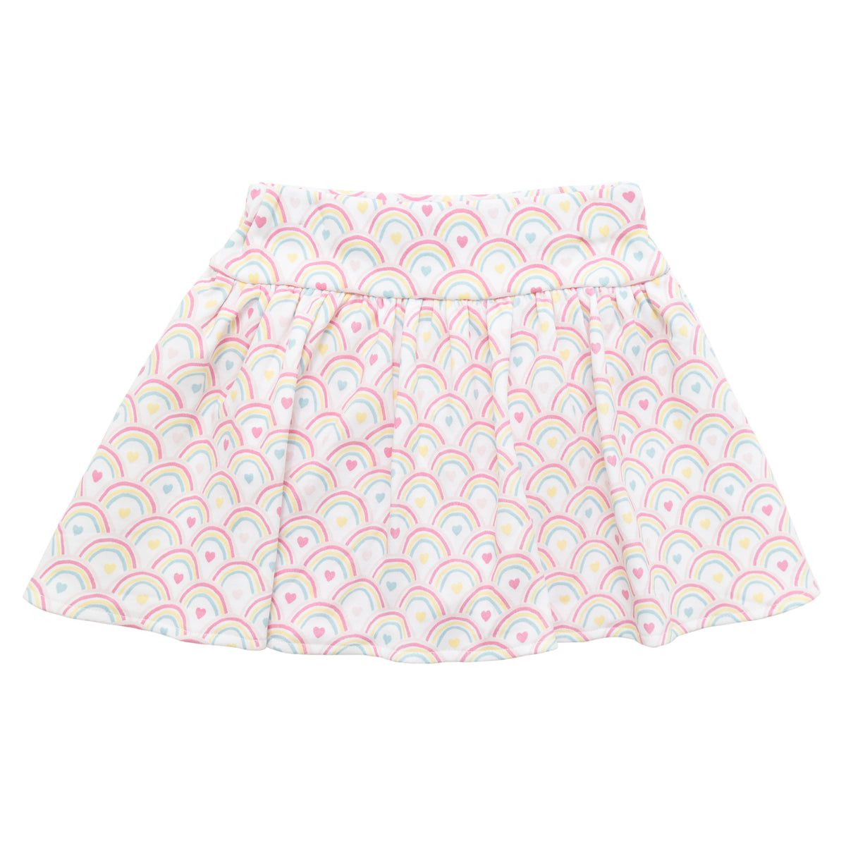 Interlock Skort- Rainbow & Heart Print – Smock Candy