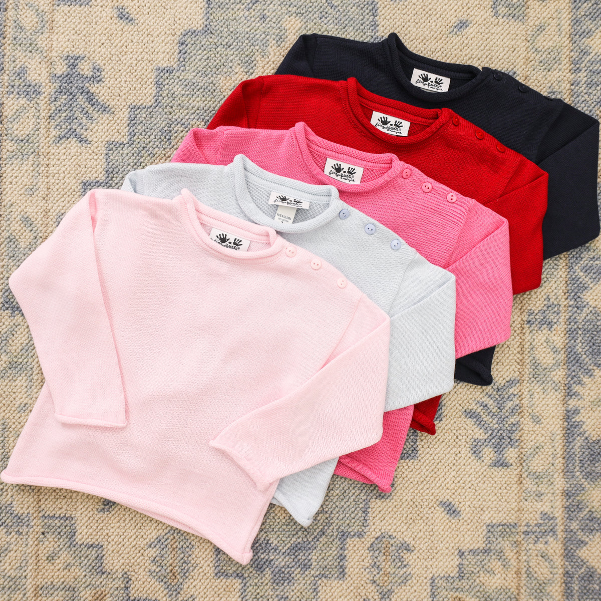 Jersey Rollneck Sweater- Red – Smock Candy