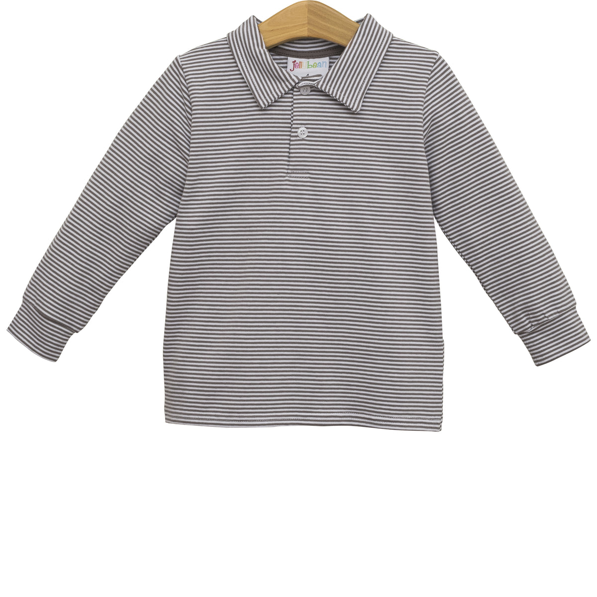 Michael Polo LS- Beige Stripe – Smock Candy