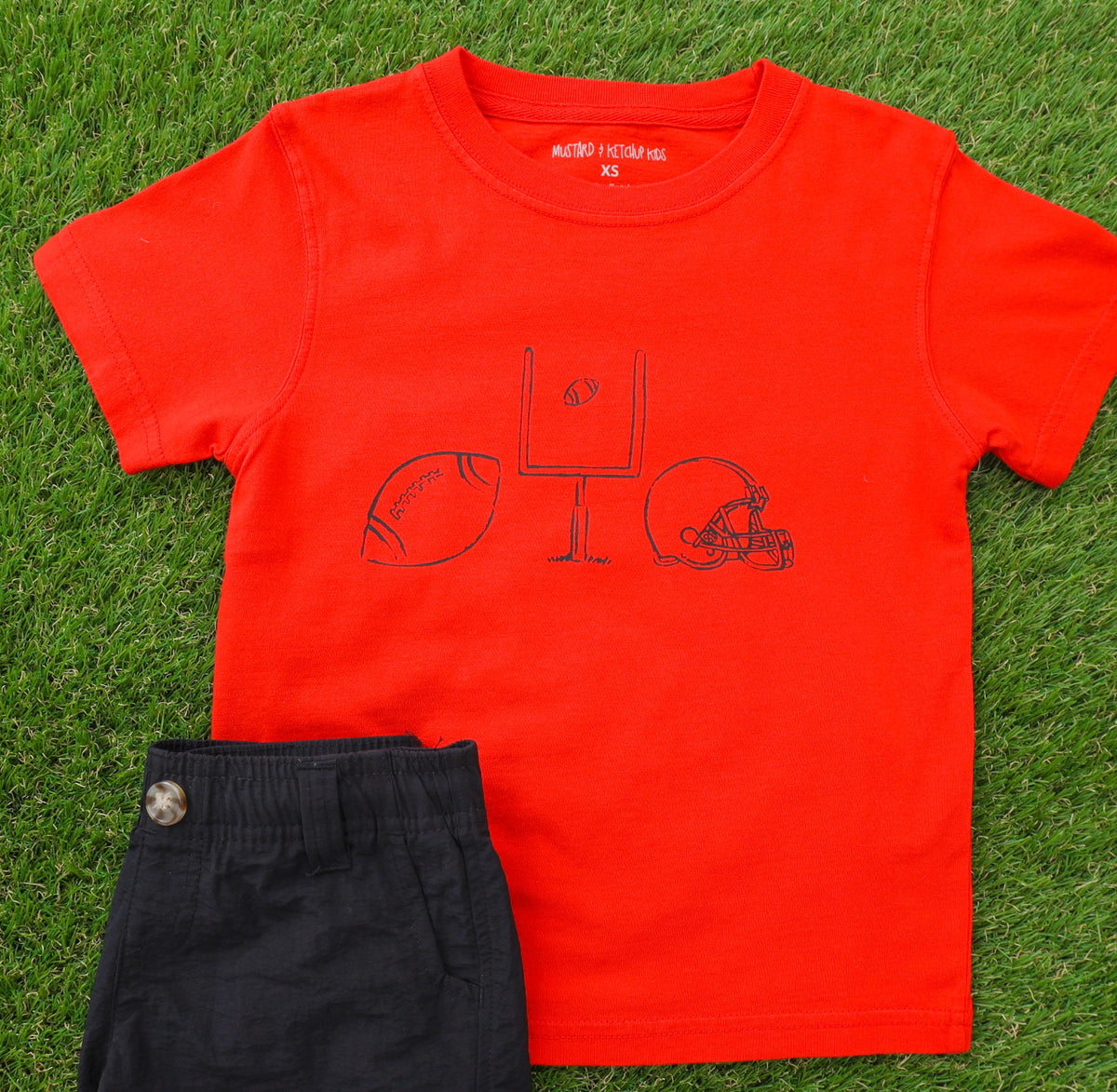 Red/Black Football Trio T-Shirt – Smock Candy