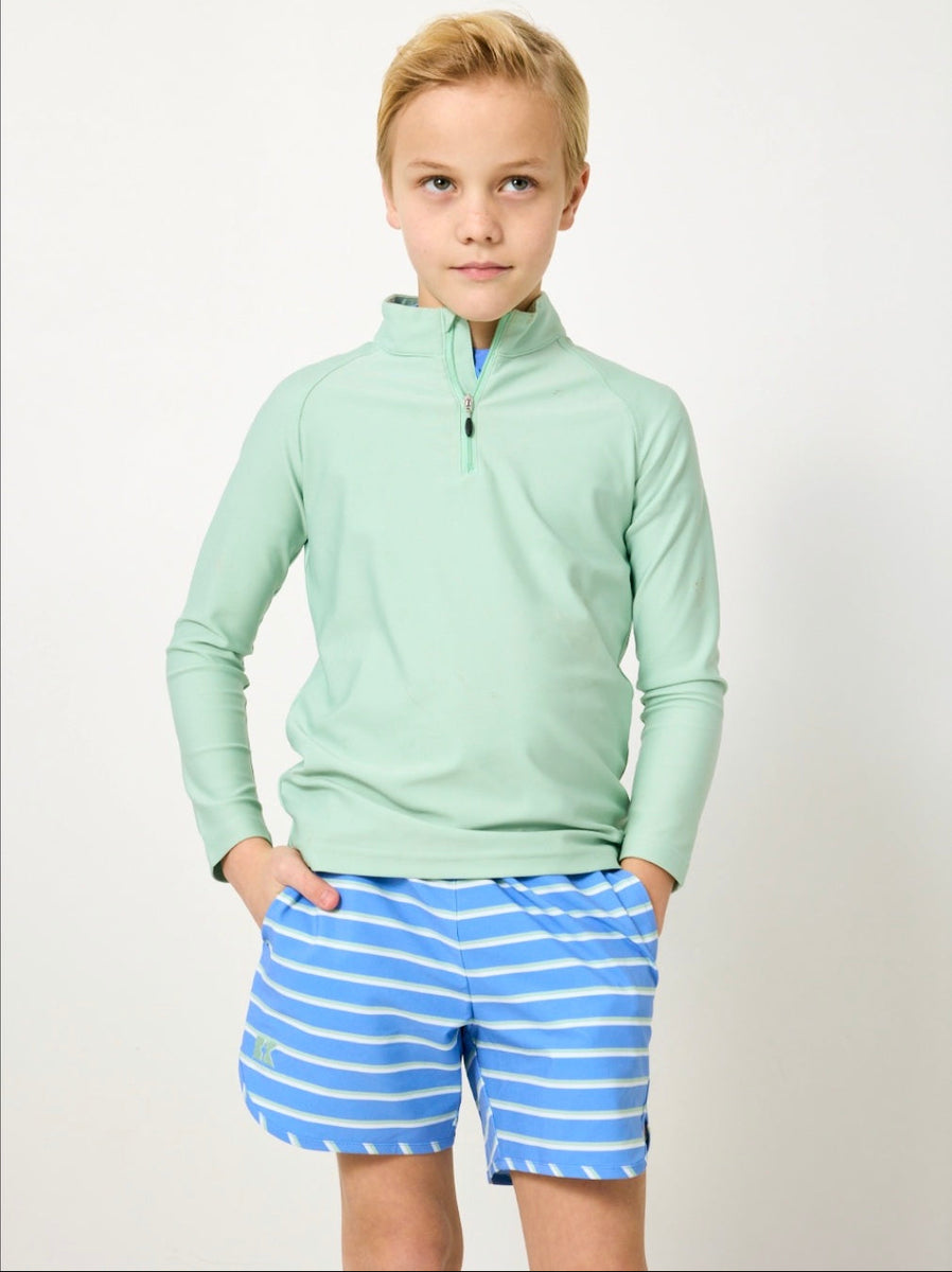Sky Blue Baseline Stripe Super Short – Smock Candy