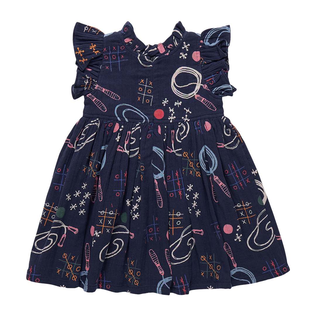 Jennifer Dress- Tic Tac Toe – Smock Candy