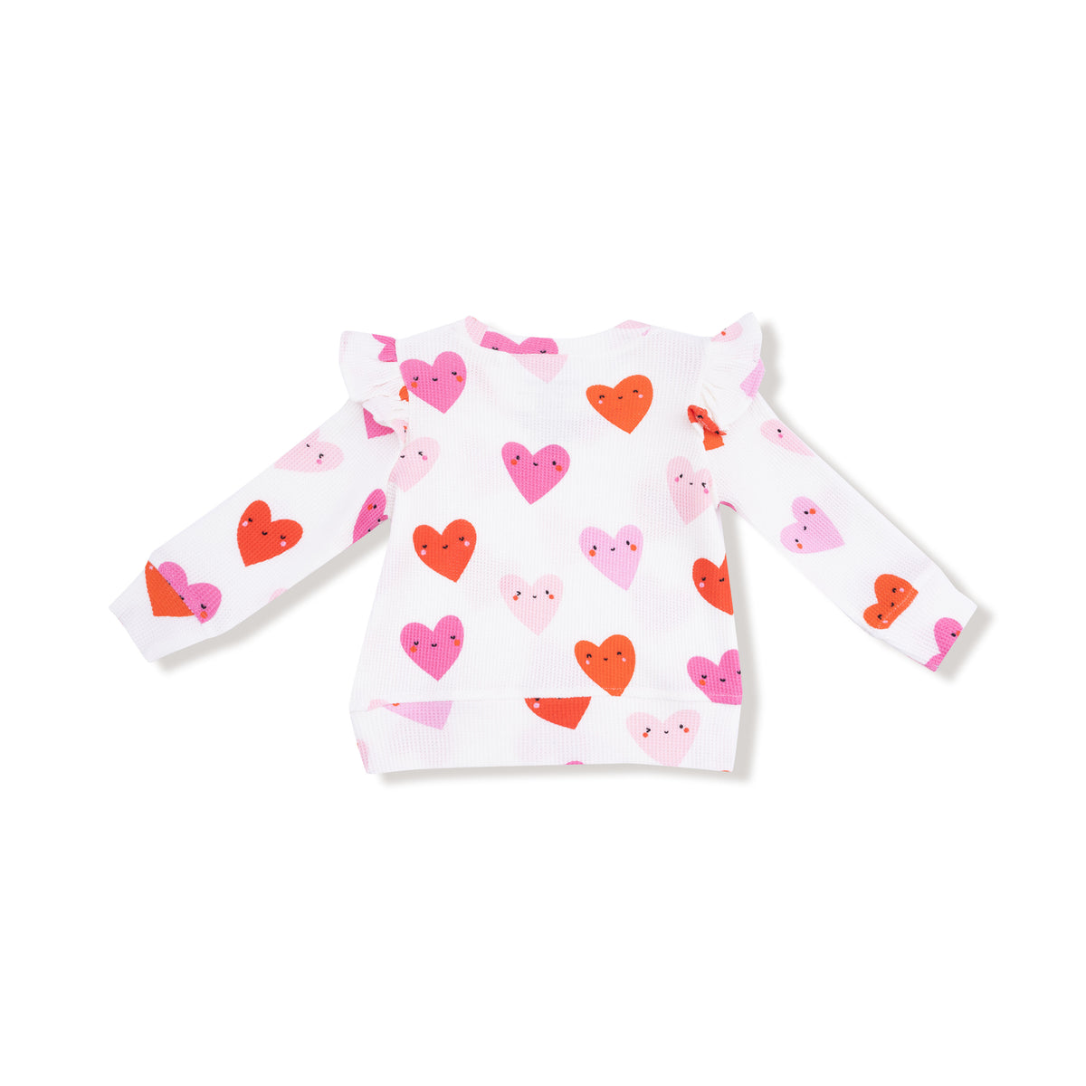 Happy Hearts Ruffle Waffle Top – Smock Candy